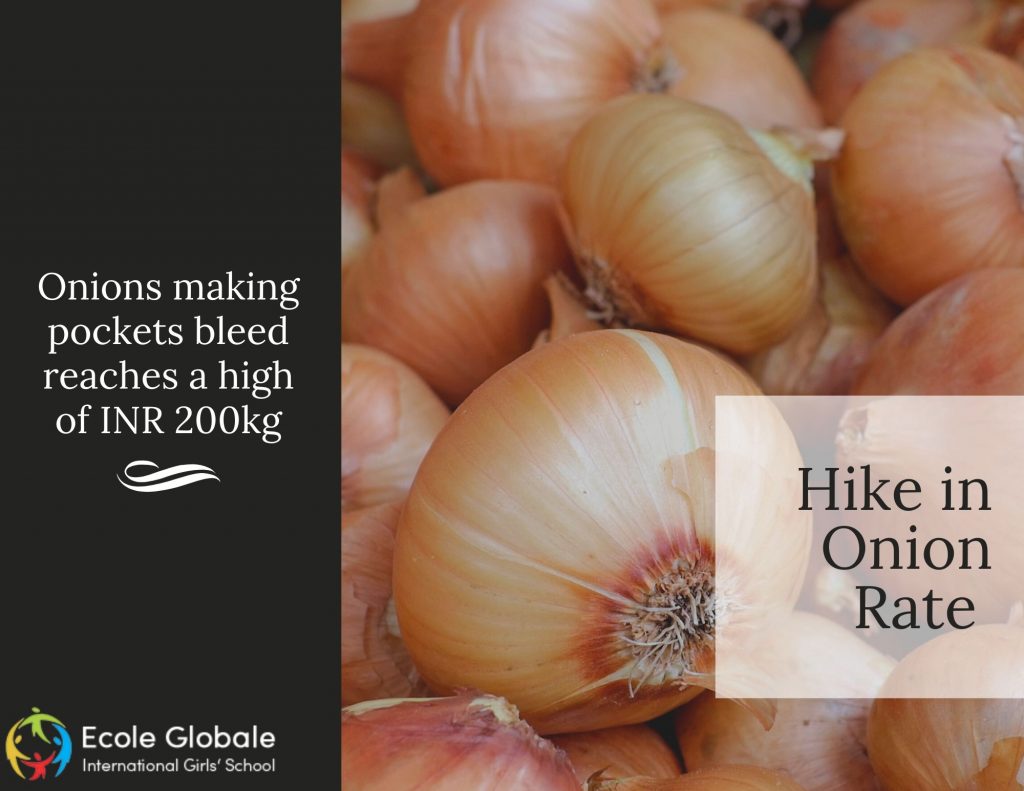 Onions making pockets bleed reaches a high of INR 200kg
