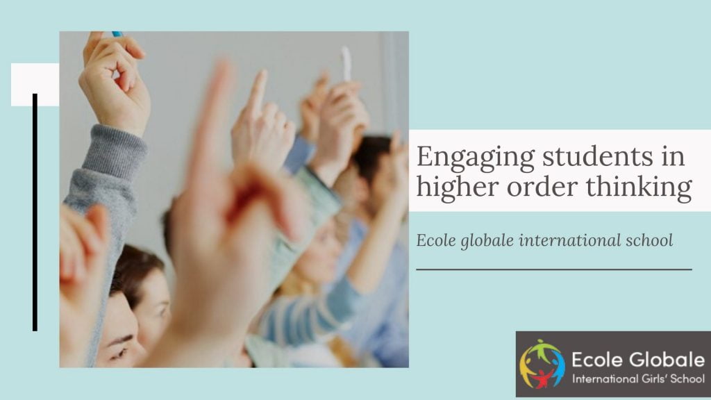 Engaging students in higher order thinking