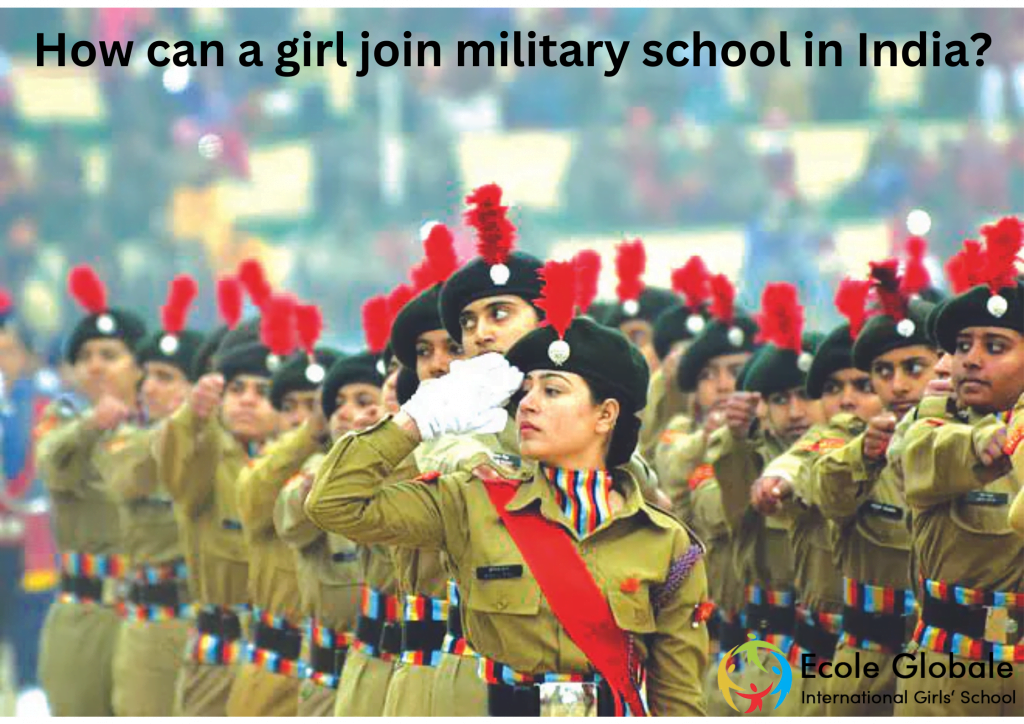 How can a girl join military school in India?