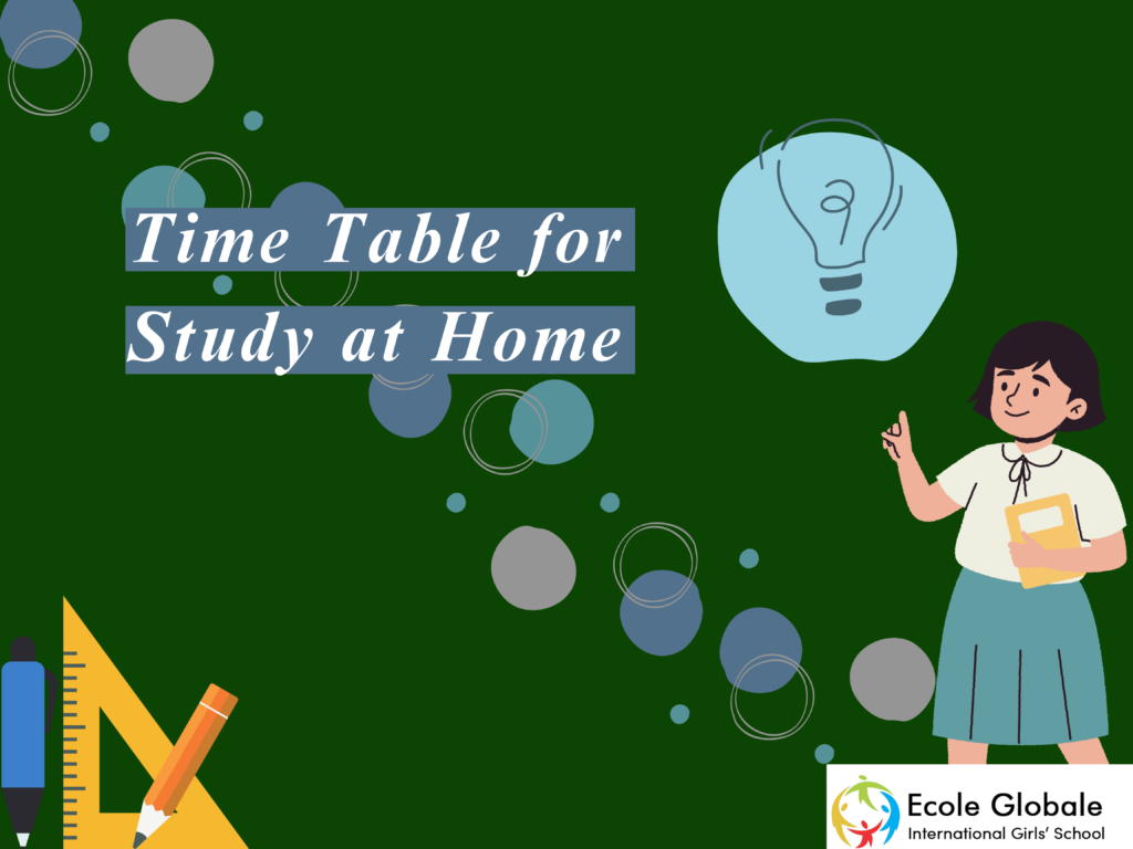 Time Table for Study at Home: A Guide for Parents & Students