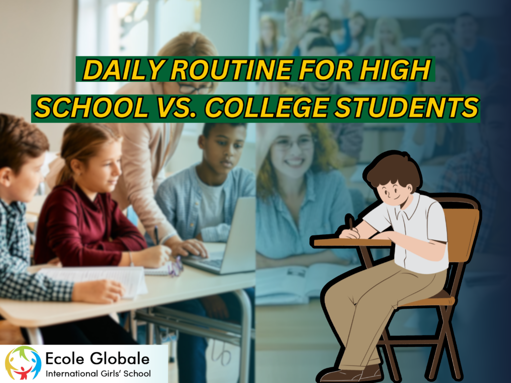 Daily Routine for High School Routine vs. College Routine