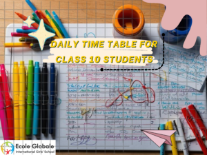 Daily Time Table for Class 10 Students