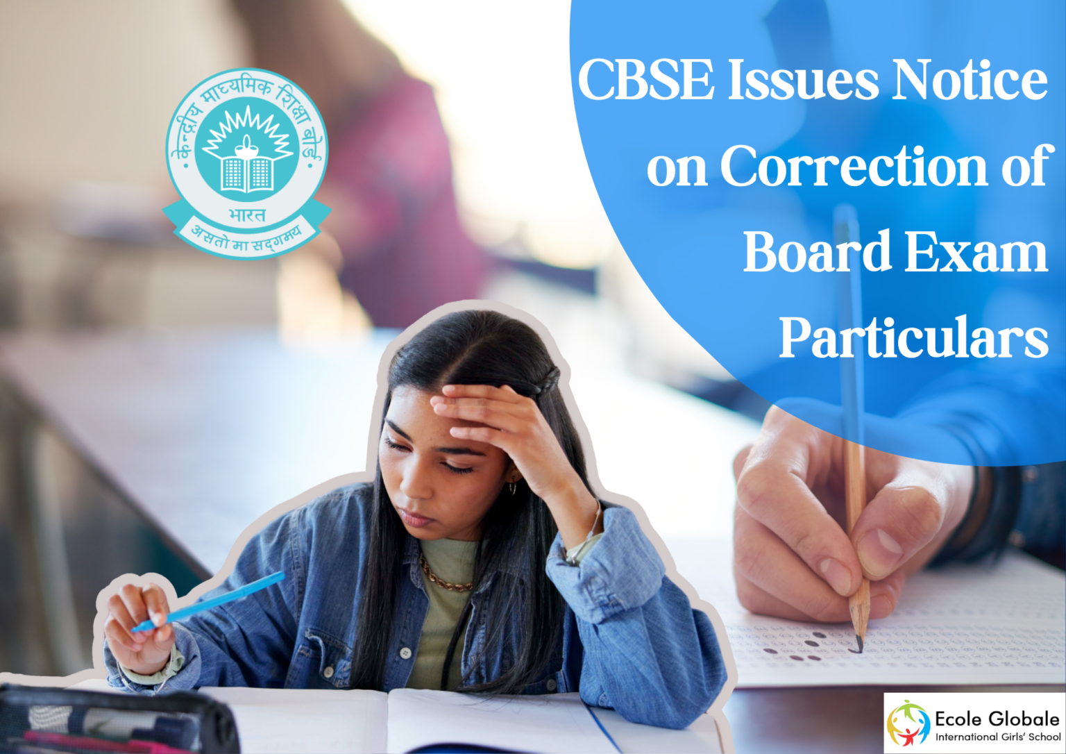 CBSE Issues Notice on Correction of Board Exam Particulars